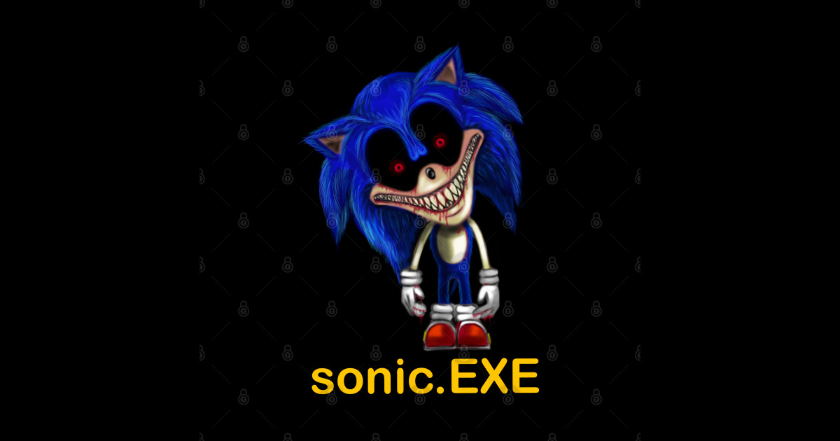 Sonic.EXE FAN ART DESIGN - Sonic - Sticker | TeePublic