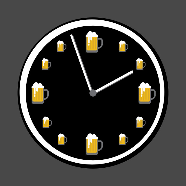 Funny Beer O' Clock Time - Beer - T-Shirt | TeePublic