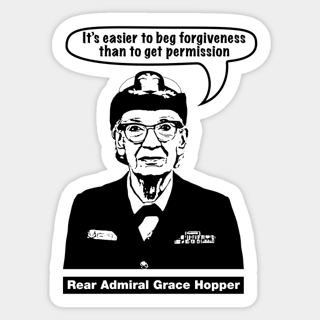 Grace Hopper - Admiral - Sticker | TeePublic
