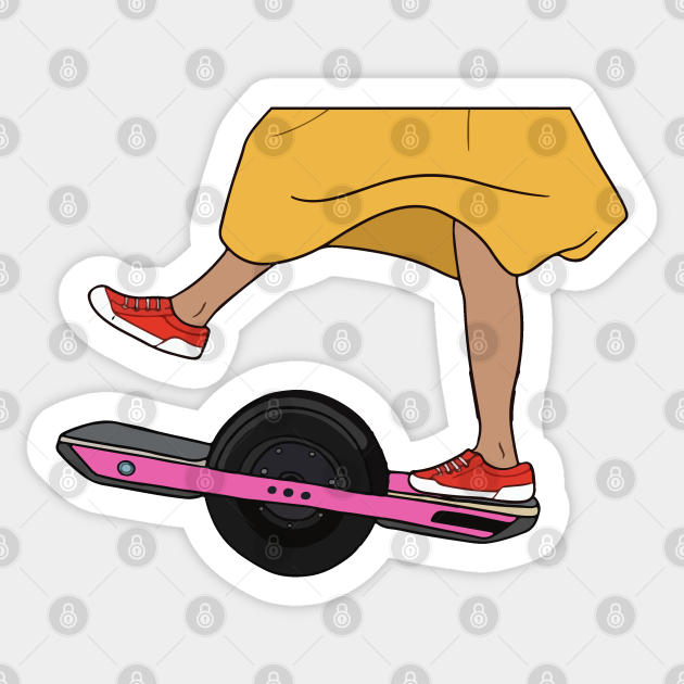 cute girl ride a onewheel - onewheel artwork - Onewheel Artwork ...