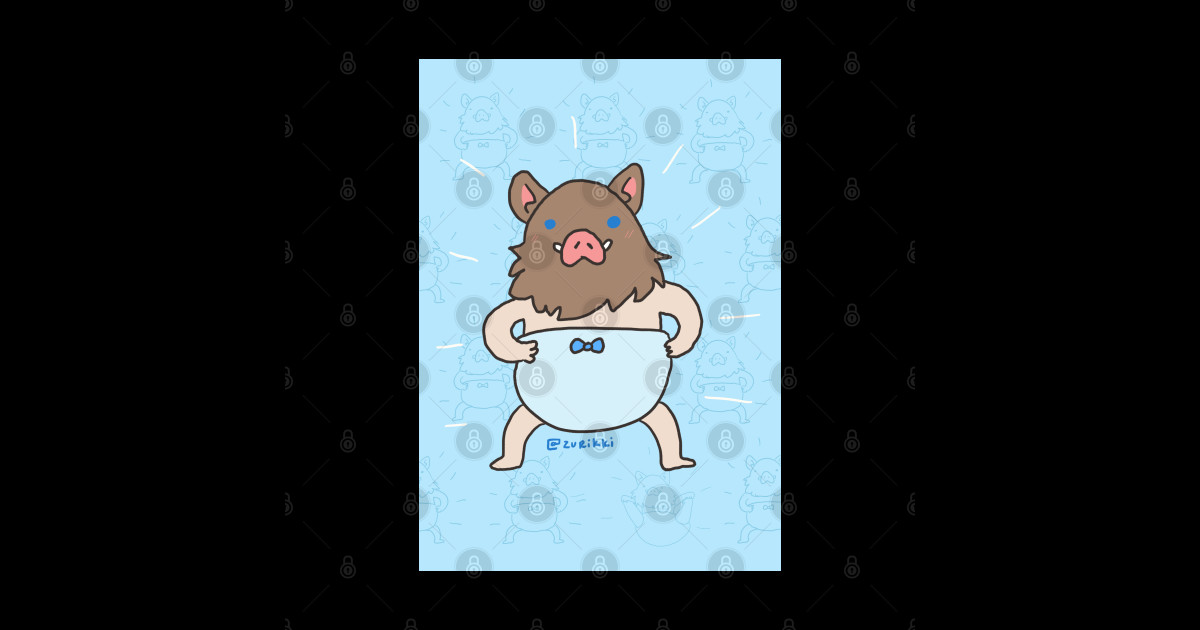 The big boy! - Inosuke Demon Slayer - Sticker | TeePublic