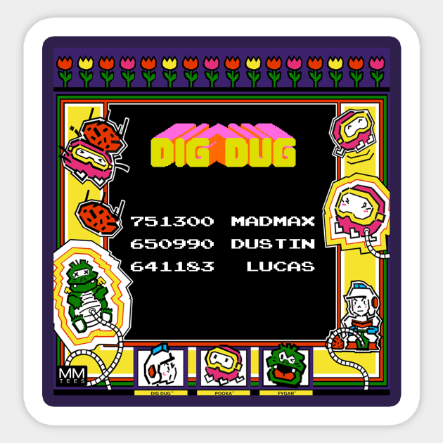 Dig Dug High Score - Eleven - Sticker | TeePublic
