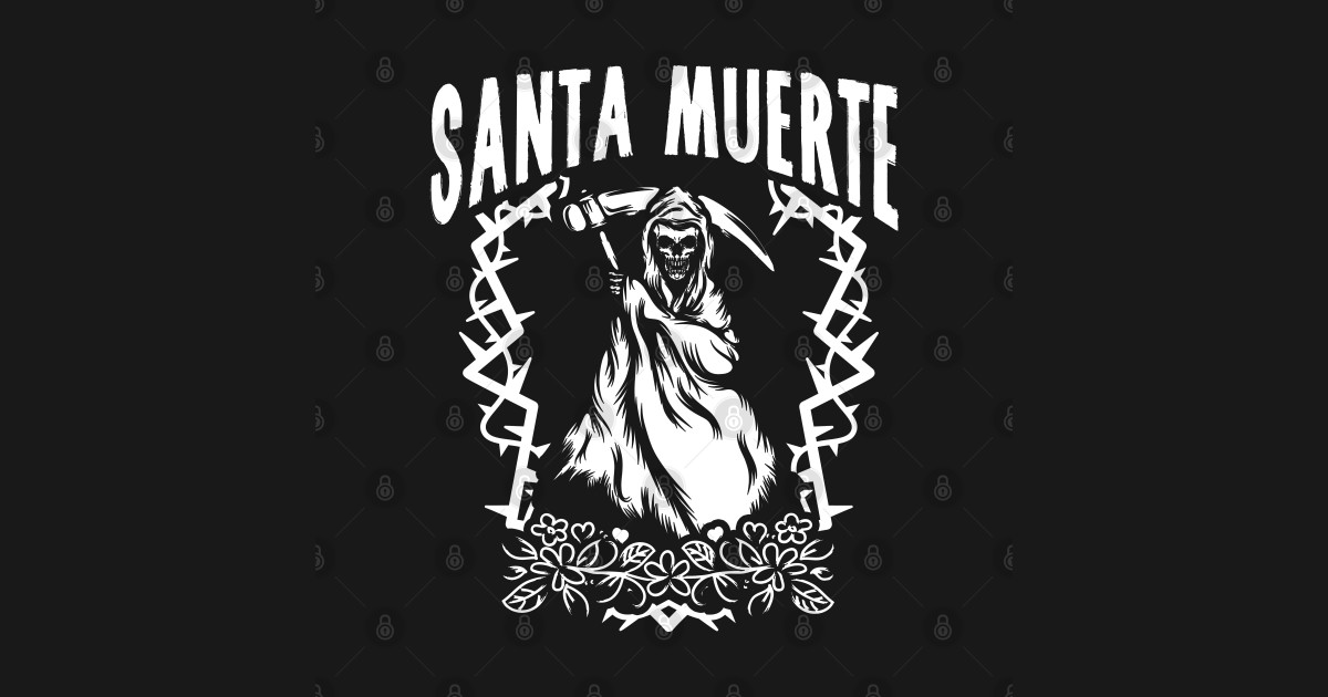 Santa Muerte Sugar Skull Female Deity Dead Satanic Mexican - Santa ...