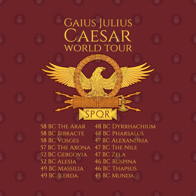 SPQR Ancient Rome Julius Caesar World Tour Roman History - History - T ...