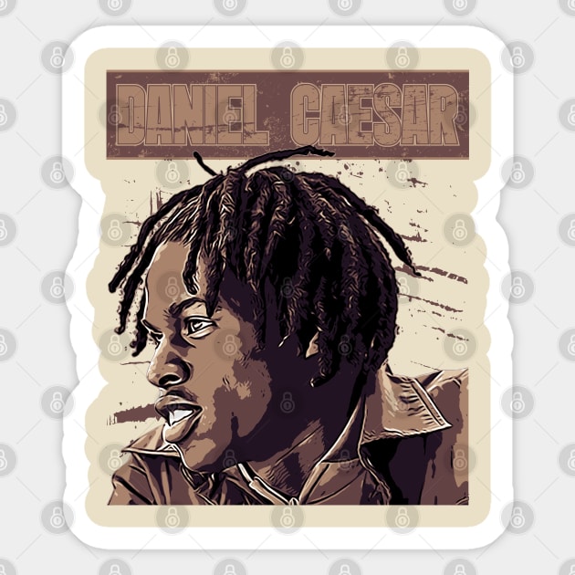 Daniel caesar // Brown Vintage - Caesar - Sticker | TeePublic