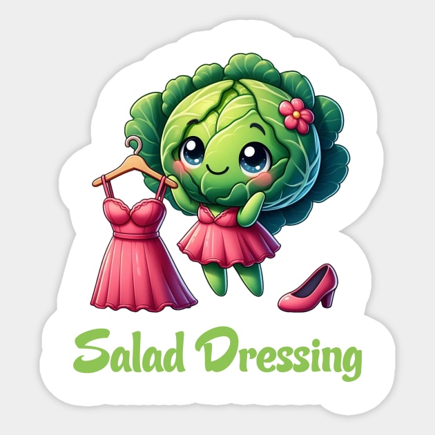 Cute Salad Dressing Illustration - Salad Dressing - Sticker | TeePublic