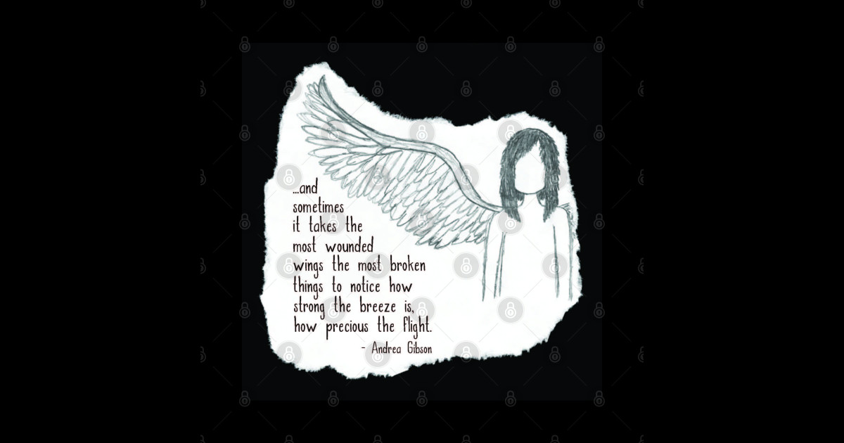 Wounded Wings - Emotions - Sticker | TeePublic