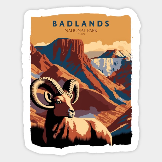 Badlands National Park - Badlands National Park - Sticker | TeePublic