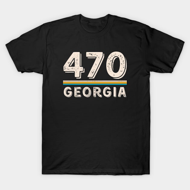 Georgia Area Code 470 - Georgia Area Code 470 - T-Shirt | TeePublic