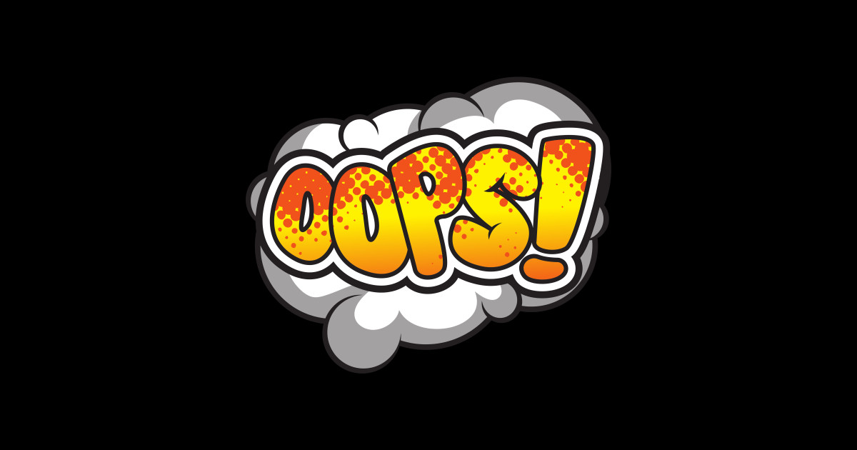 oops! - Comic Books - Sticker | TeePublic