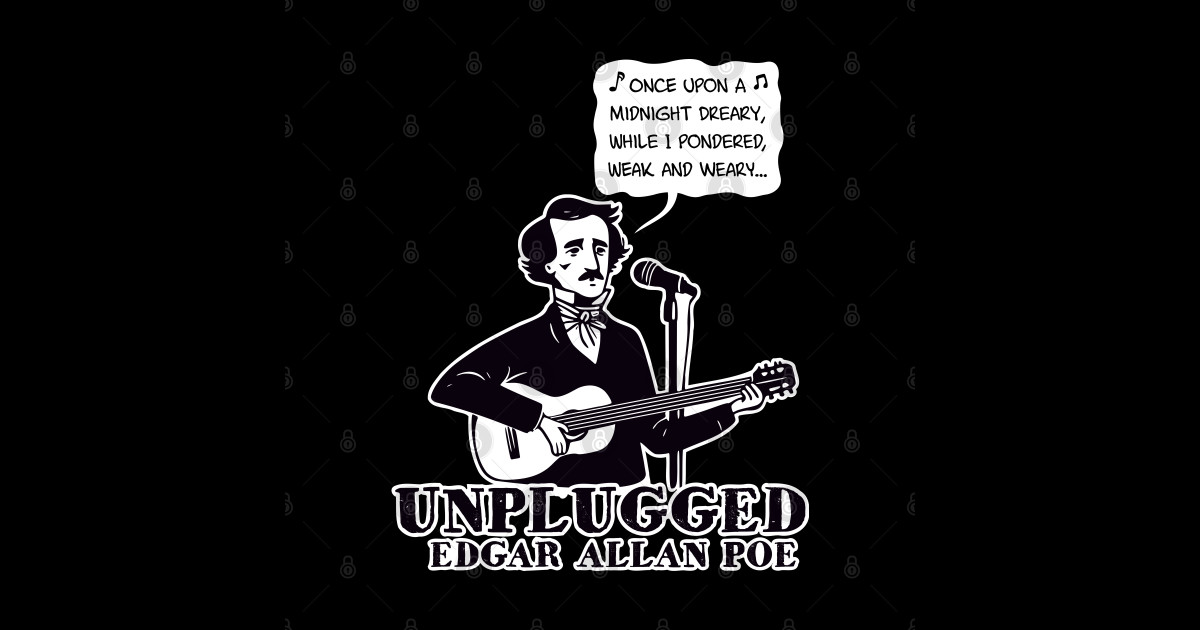 Edgar Allan Poe Unplugged - Poe - Sticker | TeePublic