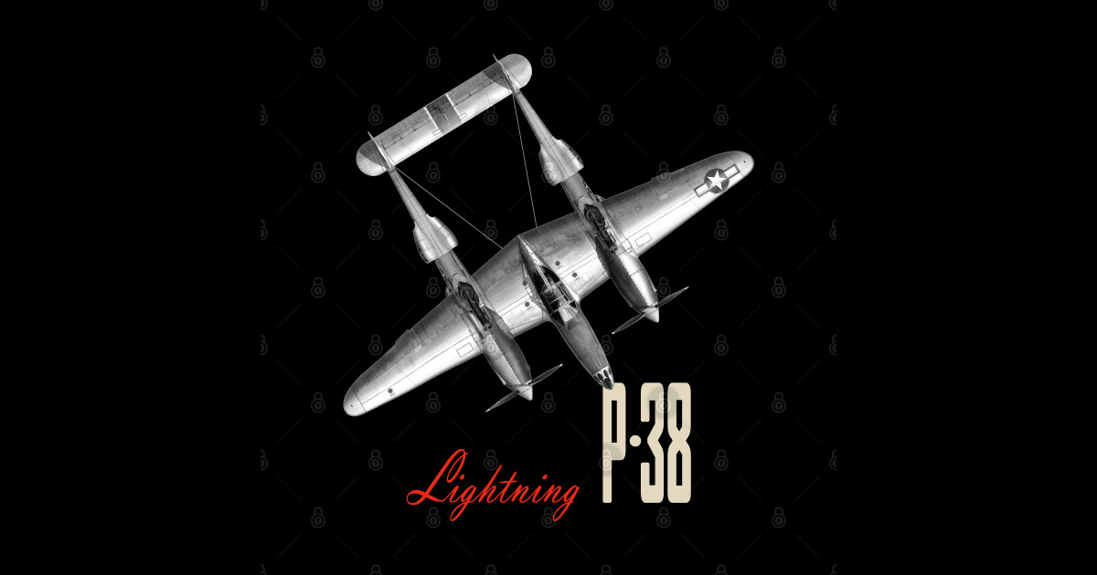 P-38 Lightning WW2 fighter aircraft airplane - P 38 - Posters and Art ...