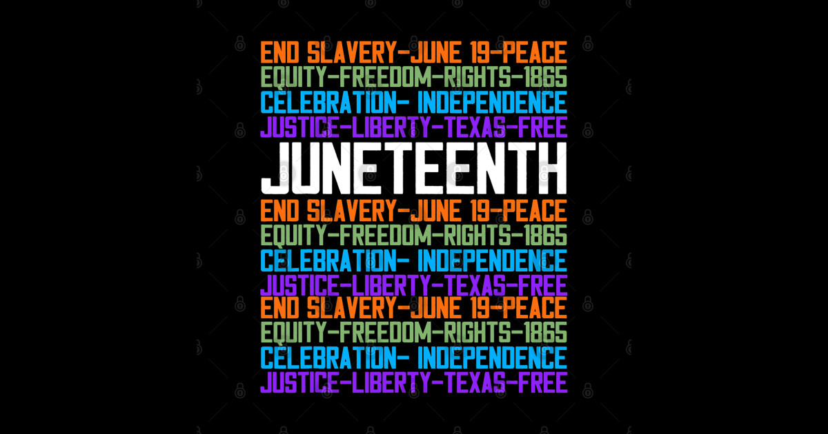 Juneteenth Words Black History Afro American African Freedom ...
