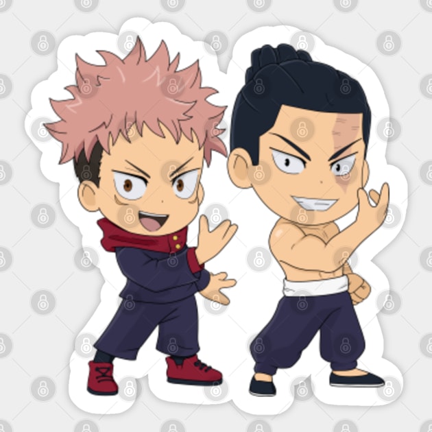 Chibi Yuji & Todo - JJK - My Besto Friendo - Jjk - Sticker | TeePublic