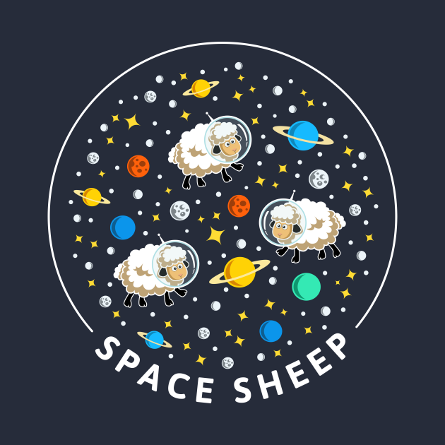 Space Sheep - Space - T-Shirt | TeePublic