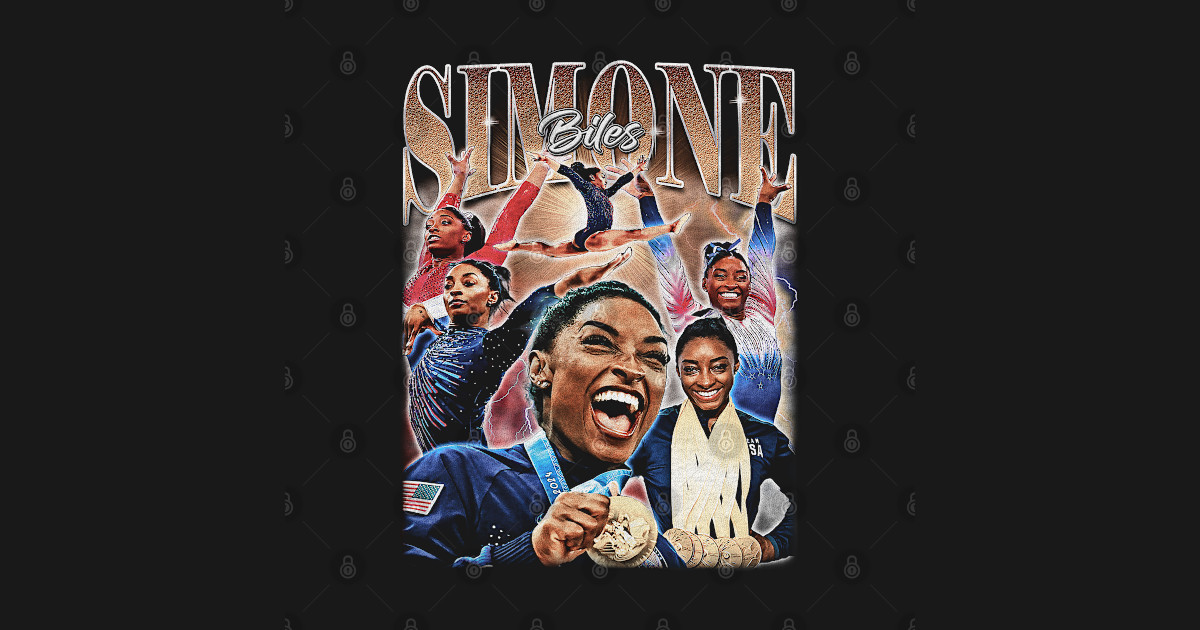 Simone Biles The Golden USA - Simone Biles - T-Shirt | TeePublic