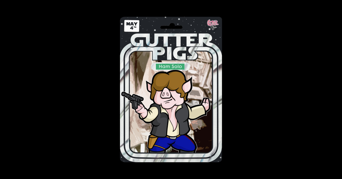 Gutter Pigs Ham Solo - Han Solo - Sticker | TeePublic