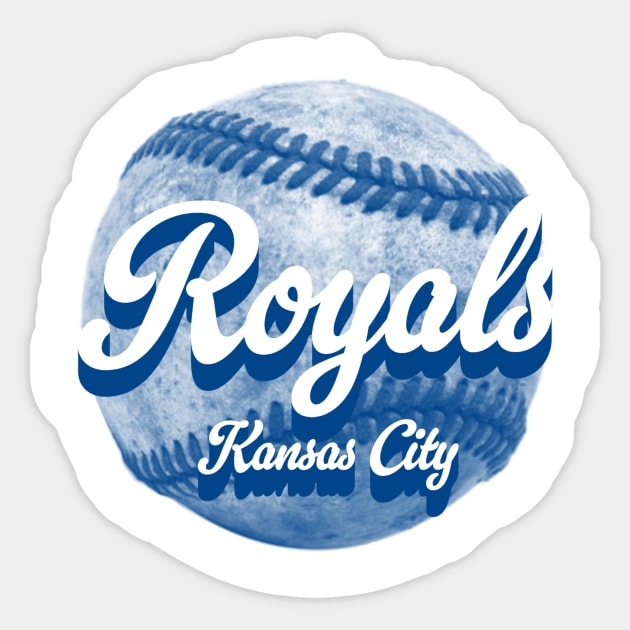 Royals Retro Ball - Royals - Sticker | TeePublic
