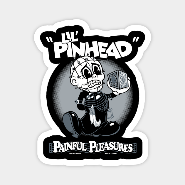 Lil Pinhead Creepy Cute Vintage Cartoon Horror Rubberhose Pinhead Magnet Teepublic