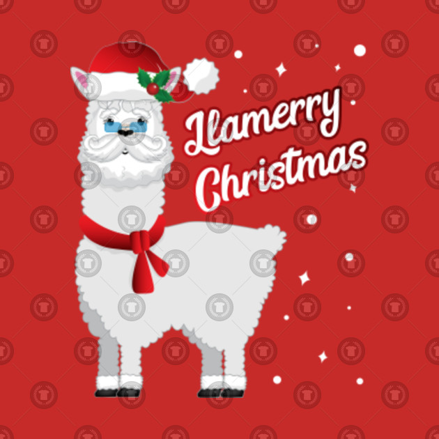 Merry Christmas Llama Alpaca Santa Claus - Merry Christmas - Kids T ...