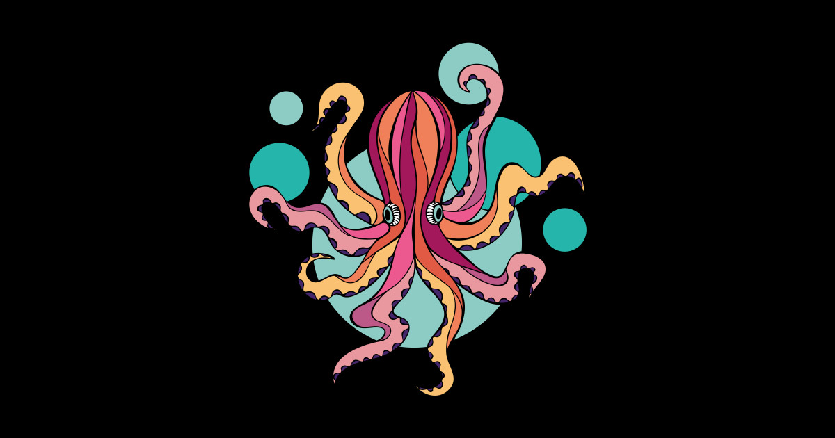 Pink Octopus - Octopus - Sticker | TeePublic