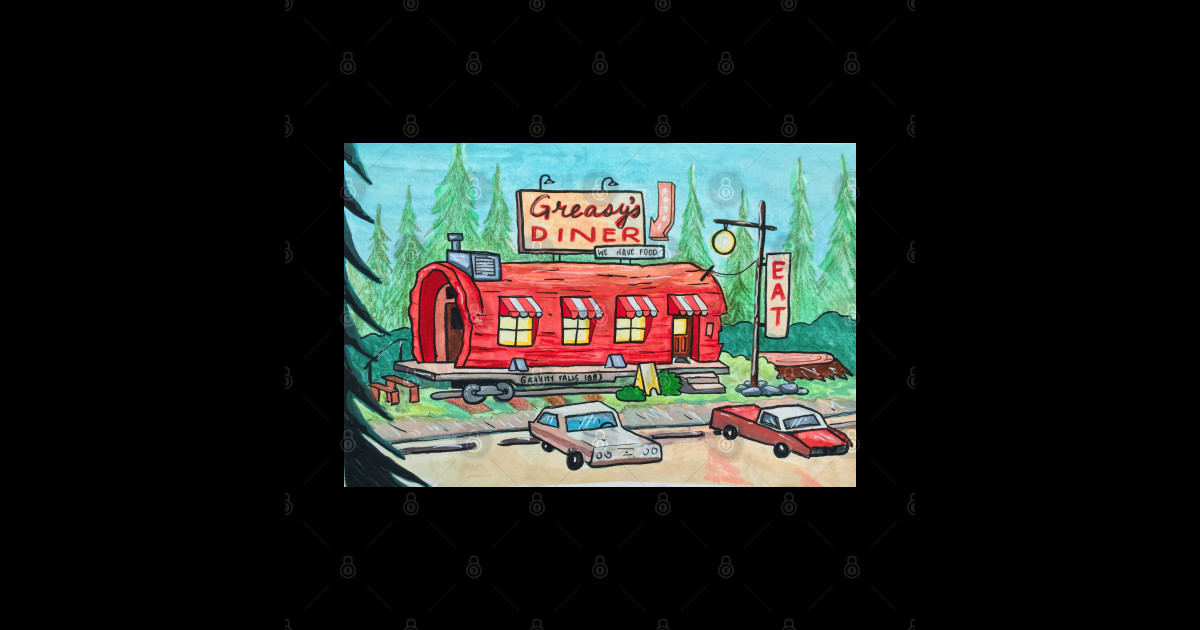 Greasy's Diner - Gravity Falls - Sticker | TeePublic