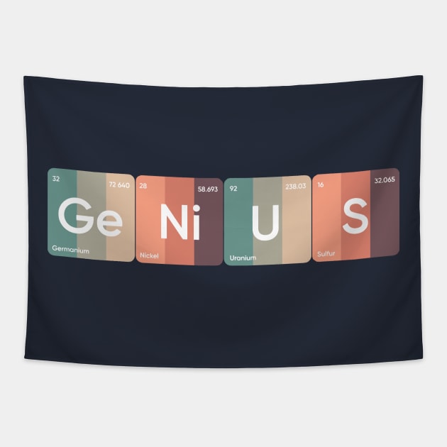 Genius periodic table of elements - Genius - Tapestry | TeePublic