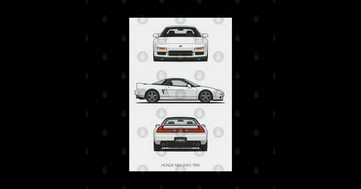 Honda NSX (NA1, 1990) - Nsx - Sticker | TeePublic