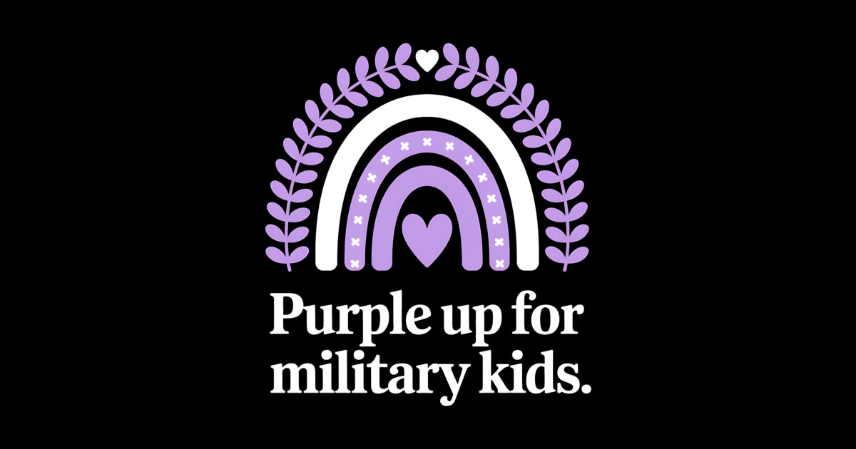 Purple up for military kids Rainbow Military child Month - Military ...