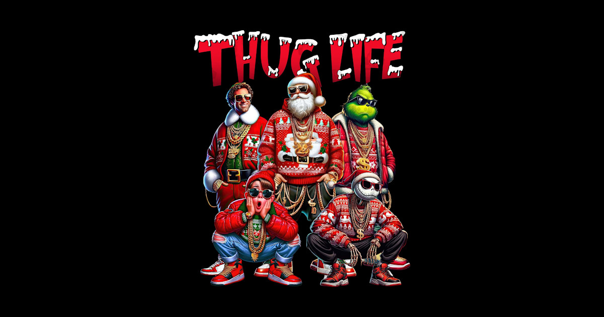Cartoon Christmas Thug Life, Movie Character, Thug Life Xmas, Thug Life ...