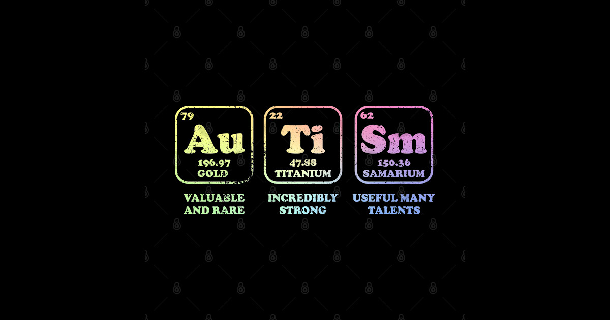 Autism Awareness Periodic Table Elements - Autism Awareness Periodic ...