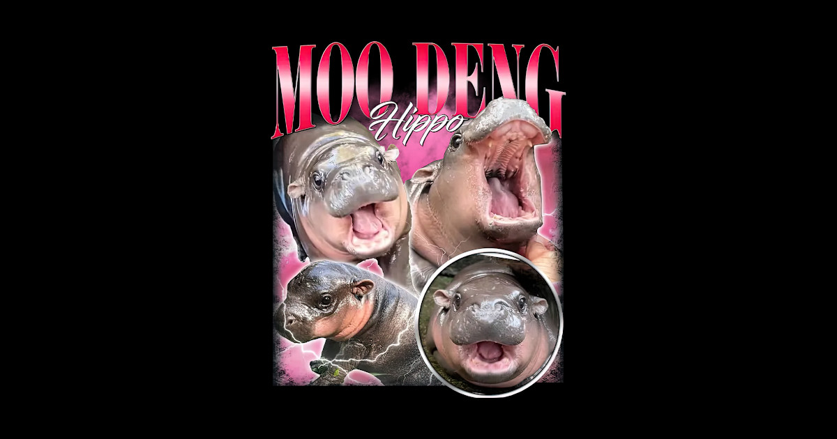 Moo Deng Bootleg Vintage Style - Moo Deng - Posters and Art Prints ...