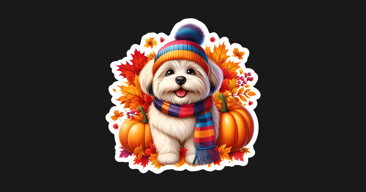Autumn Fall Coton De Tulear Dog Owner Pumpkin - Autumn Dog Lover - T ...