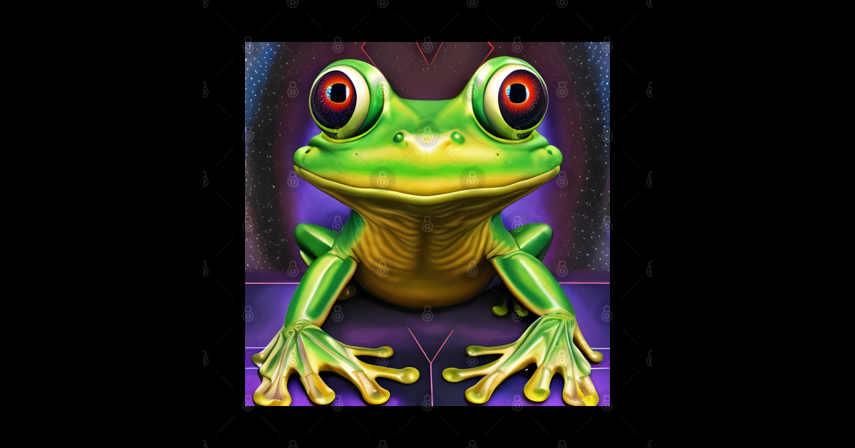 Frogger Spirit Animal (3) - Trippy Psychedelic Frog - Psychedelic ...