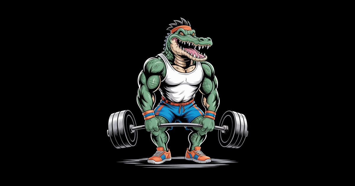 Alligator Weightlifting Bodybuilder Muscle Fitness - Alligator ...