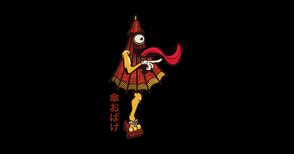 Kasa Obake Umbrella Ghost - Tsukumogami - Sticker | TeePublic