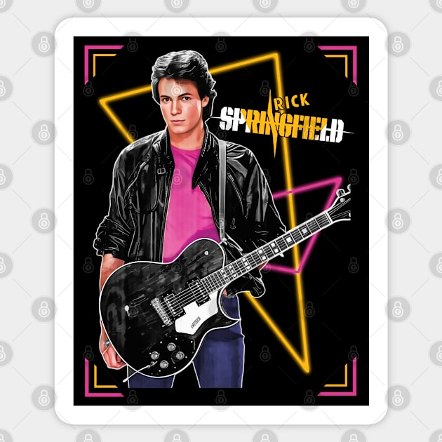 Rick Springfield Neon Concert Style Design - Rick Springfield - Sticker ...