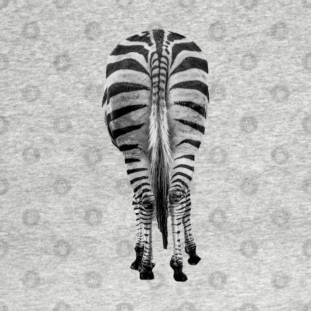 Zebra's striped Bum! coming and Going! - Zebra - T-Shirt | TeePublic
