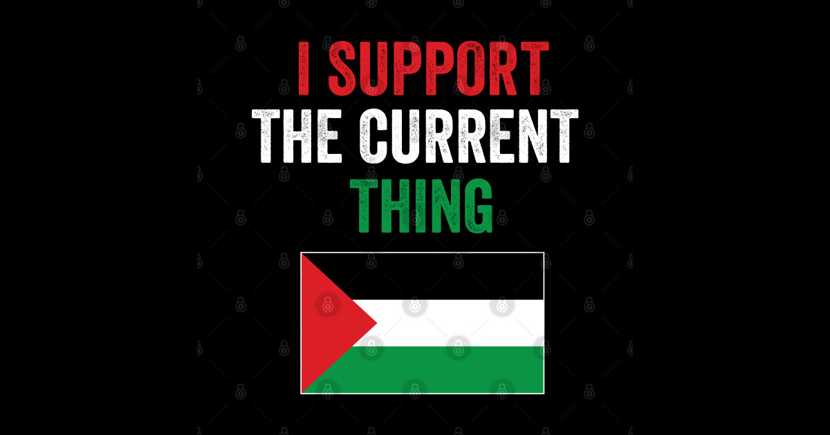 i support the current thing palestine - I Support The Current Thing Palestine - Sticker | TeePublic