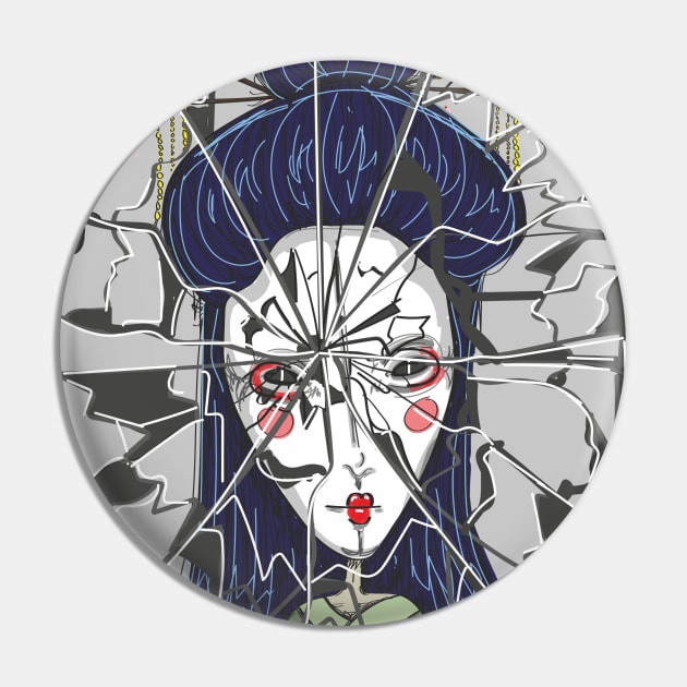 Geisha/The Lady from Little Nightmares fan art - Horror - Pin | TeePublic