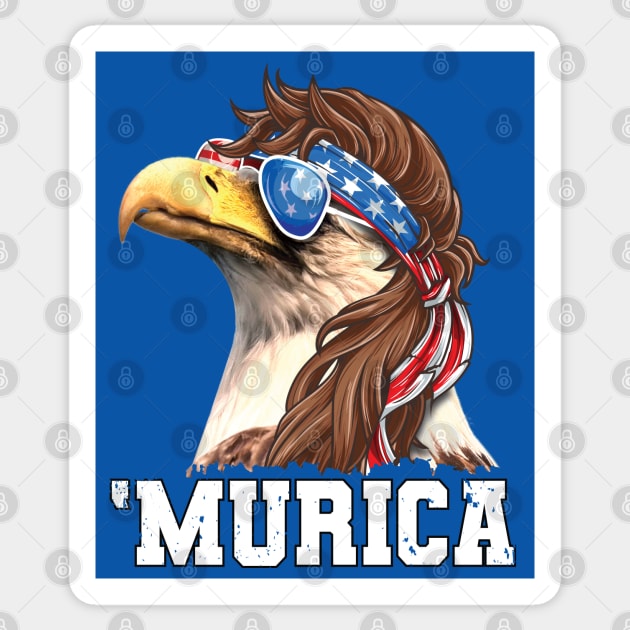 Murica Bald Eagle - Murica - Sticker | TeePublic