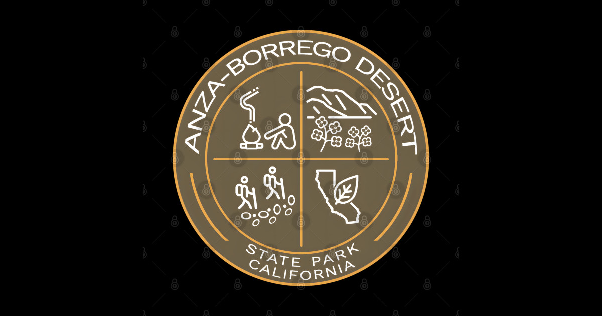 Anza Borrego Desert State Park Heraldic - Anza Borrego Desert - Sticker ...