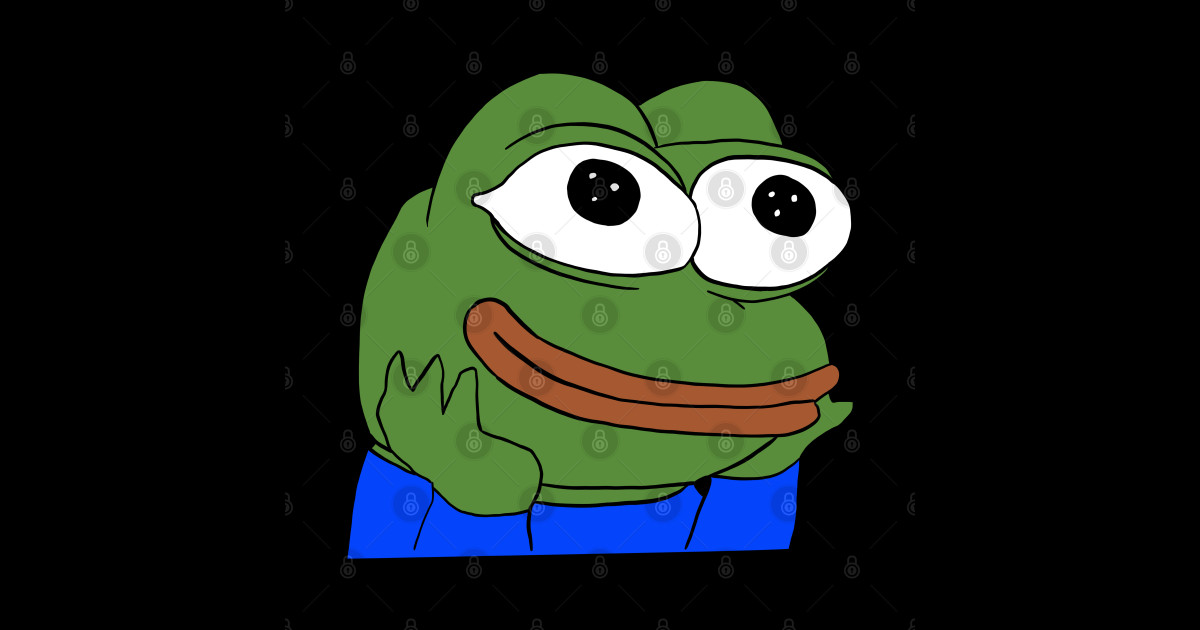 feelswowman happy wholesome pepe - Pepe - Sticker | TeePublic