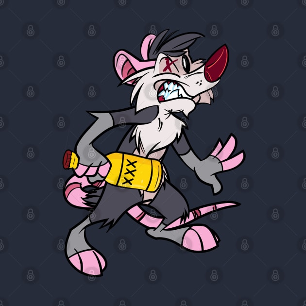 Retro Old Possum Malt Liquor Mascot - Fallout - T-Shirt | TeePublic