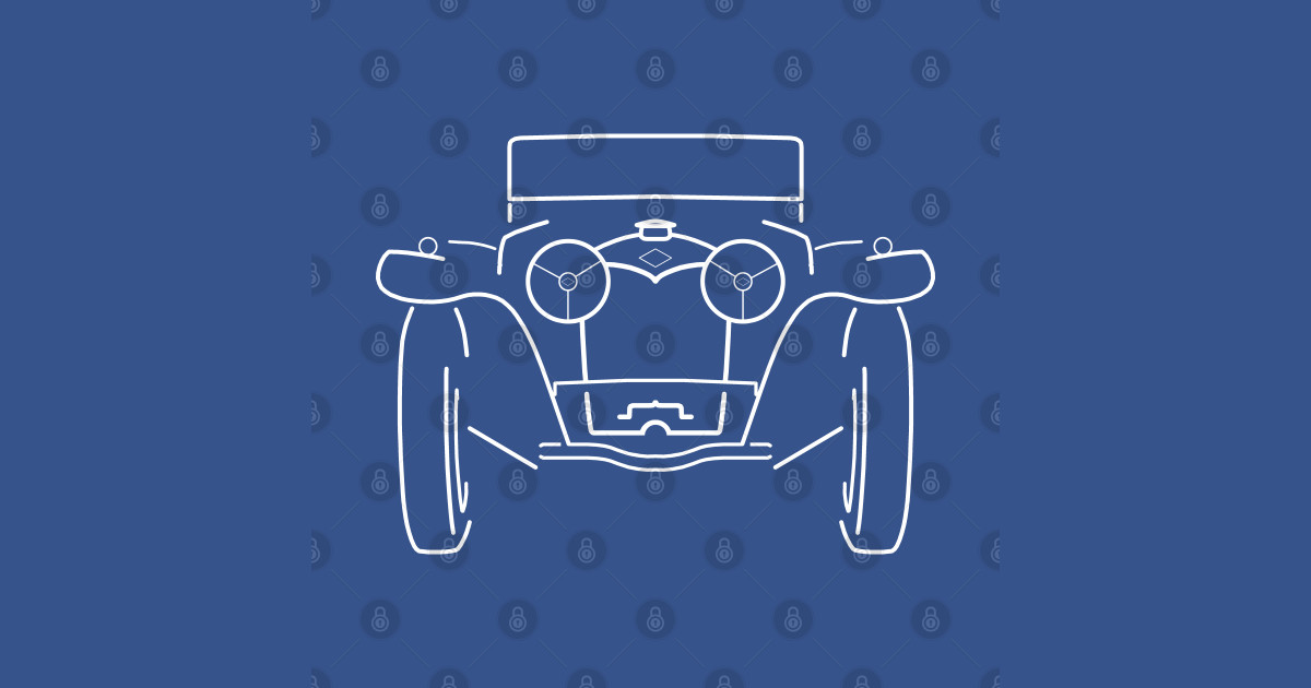 Riley Imp British classic 1930s sports car white outline - Riley - T ...