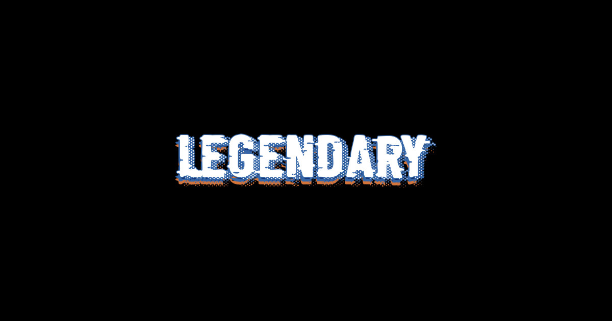 LEGENDARY TEXT DESIGN - Typography - Sticker | TeePublic