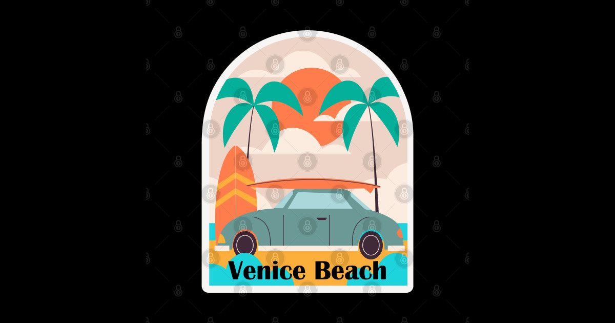 Venice Beach - California - Sticker | TeePublic