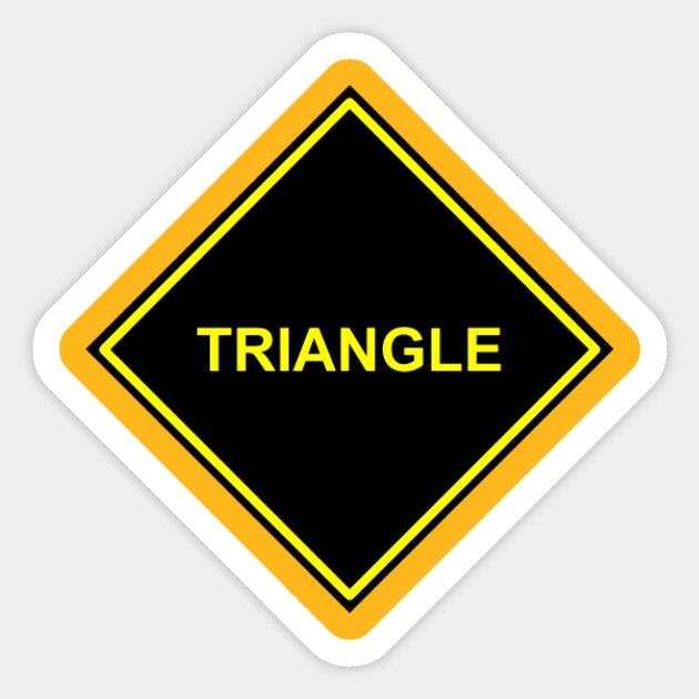 Black Yellow Triangle - Black Yellow Triangle - Sticker | TeePublic