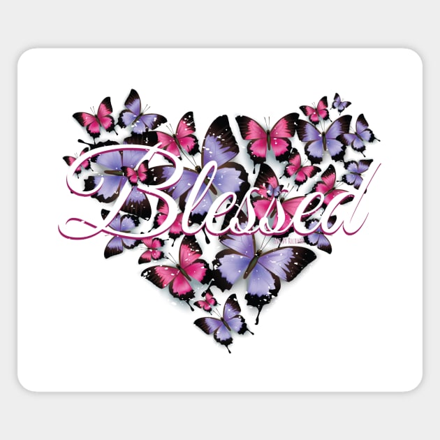 Blessed with Butterflies - Christianity - Sticker | TeePublic