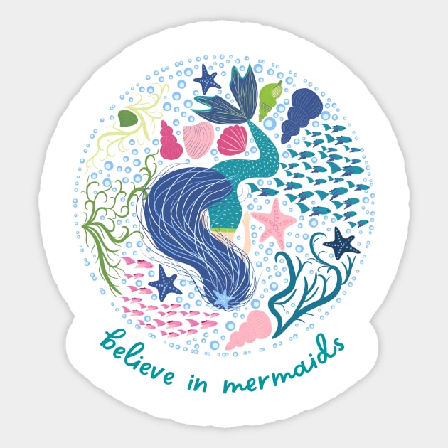 Mermaids T-Shirt - Mermaids - Sticker | TeePublic